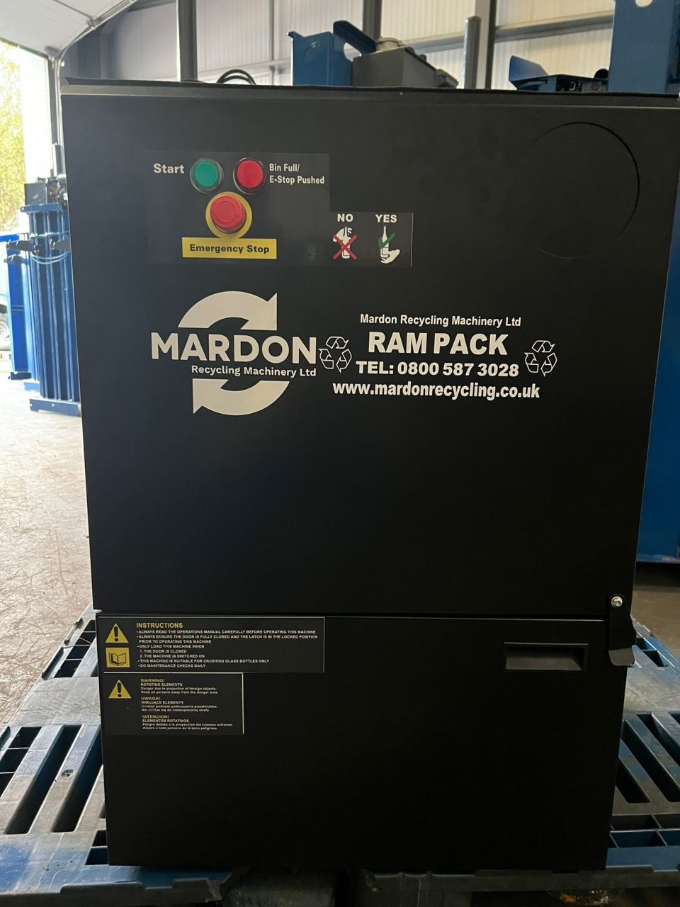 Mardon RamPack BB01 Bottle Crusher (SOLD) - Mardon Balers